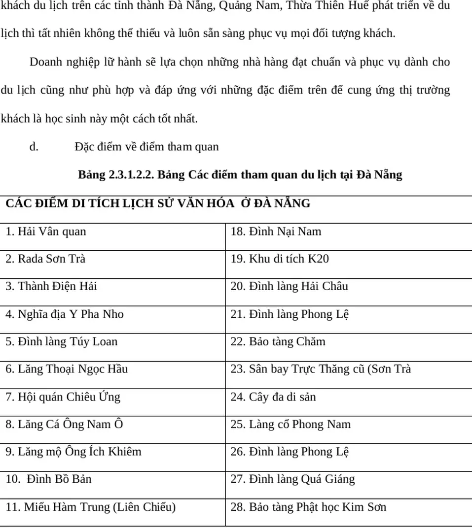 Nghiên cứu và xây dựng sản phẩm du lịch dành cho học sinh tại đà nẵng ...