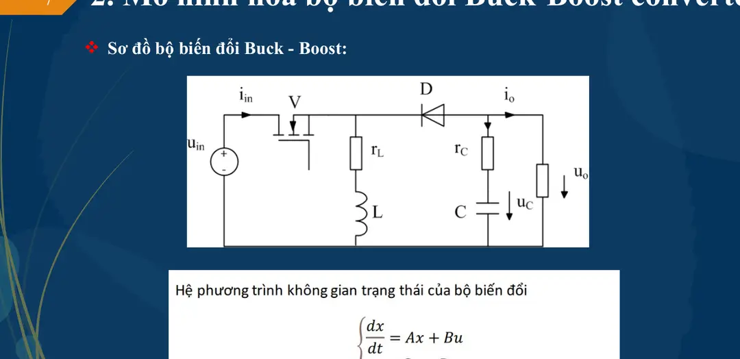 Thiết kế mạch vòng điều khiển cho bộ biến đổi buck boost theo phương ...