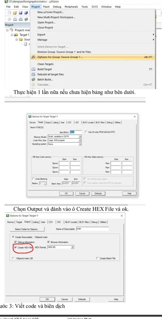 MÔN kỹ THUẬT lập TRÌNH TRONGCƠĐIỆNTỬ thiết kế mạch và mô phỏng bộ đèn giao thông ở ngã tư có tín ...