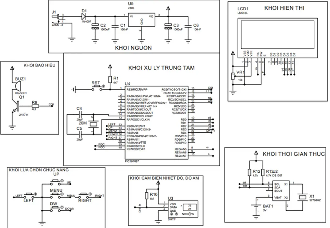 Thiết kế mạch đồng hồ số dùng VDK 16f887