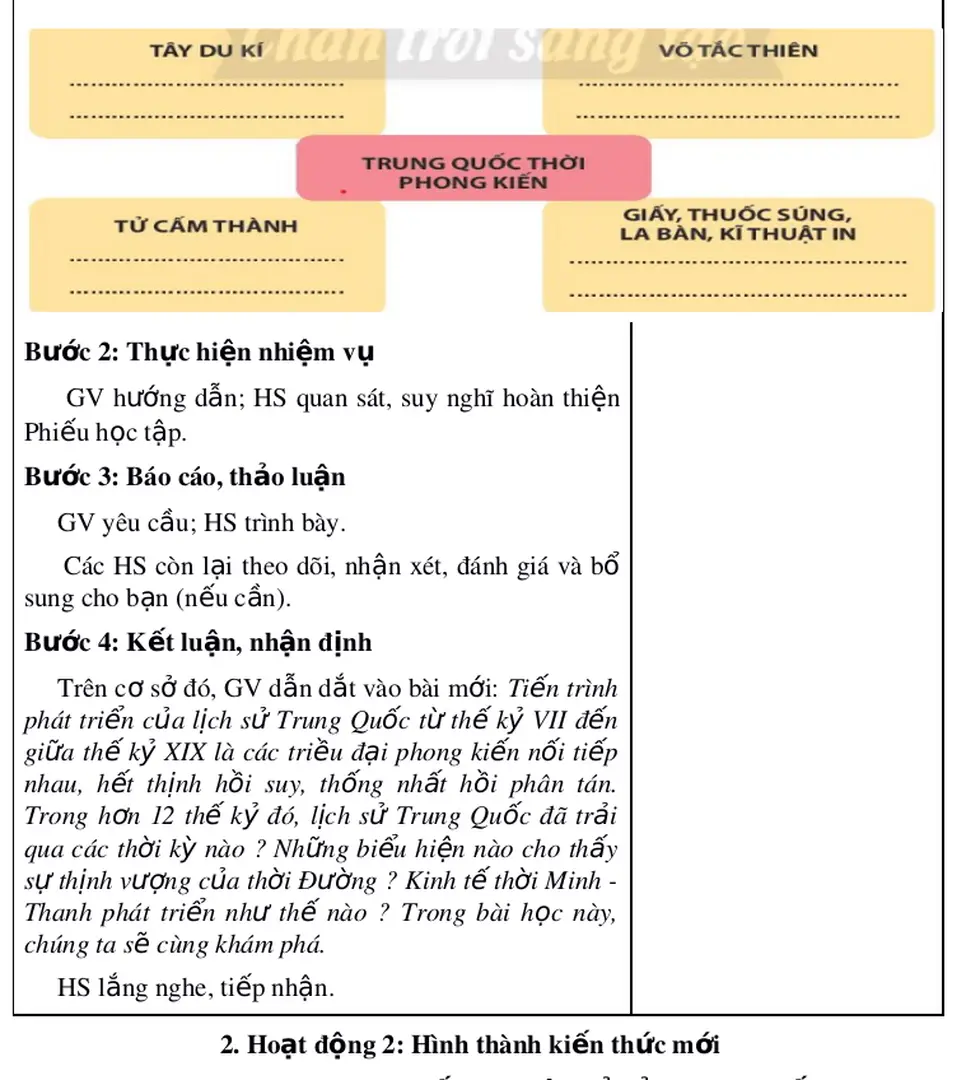 Giáo án Lịch sử 7 sách Chân trời sáng tạo (Học kỳ 1)