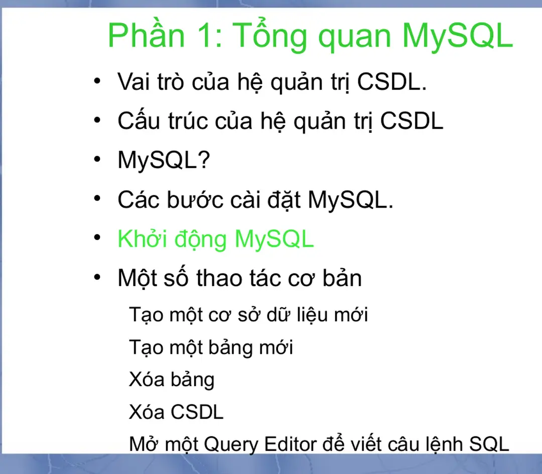 Tài liệu Chuyên đề hệ quản trị CSDL - MySQL Server pdf