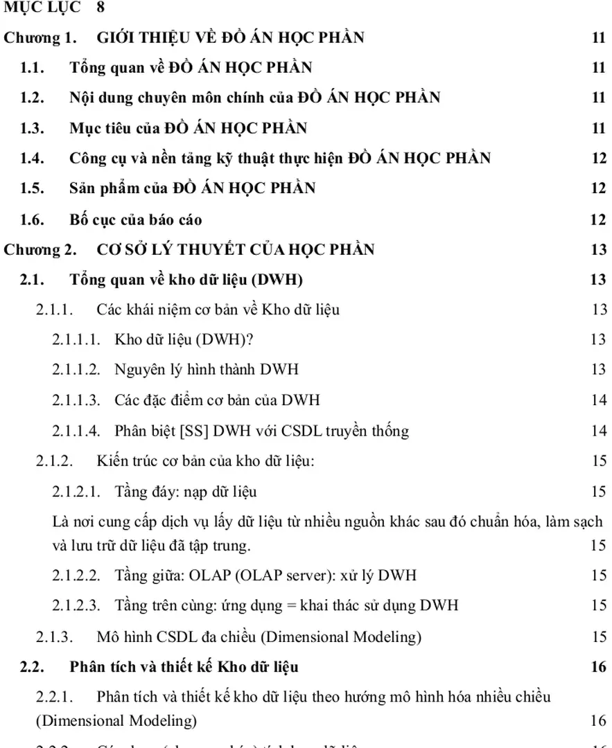 (TIỂU LUẬN) PHÁT TRIỂN mô HÌNH KHO dữ LIỆU về DỊCH vụ DU LỊCH ở VIỆT NAM 2