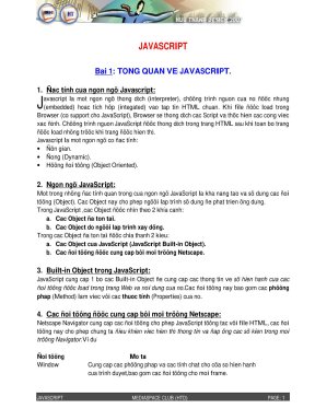 Tổng quan về JavaScript