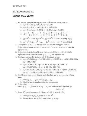 Bài tập không gian vector