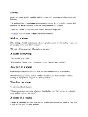 Storm idioms