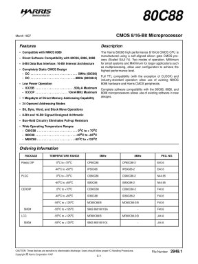 80C88 - CMOS 8/16-Bit Microprocessor