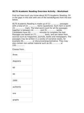 IELTS Academic Reading Overview Activity