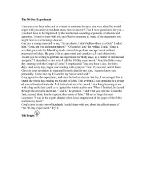 The 30-Day Experiment