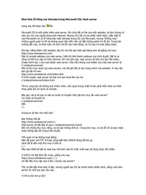 Khai thác lỗ hổng của Unicode trong Microsoft IIS, Hack server