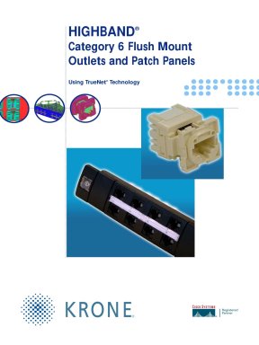 Tài liệu KRONE - Datasheet - Cat 6 - Patch Panel & Outlets - HIGHBAND ...