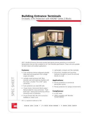 Tài liệu Building Entrance Terminals Enclosed, 5-Pin Protection with ...