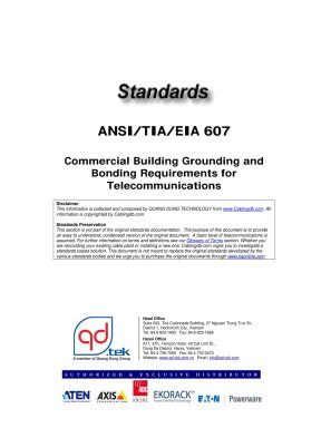 Tài liệu Cabling Standard - TIA 607 - Commercial Building Grounding and ...