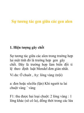 Tài liệu Sự tương tác gen giữa các gen alen pdf
