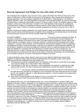 Tài liệu Security Agreement and Pledge For Use with Letter of Credit pptx