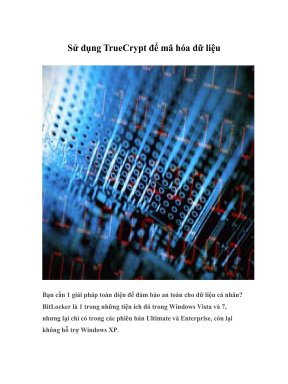 Tài liệu Sử dụng TrueCrypt để mã hóa dữ liệu docx