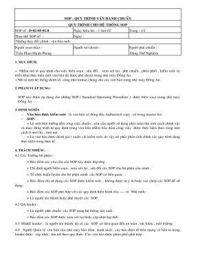 Tài liệu Hệ thống sop ppt