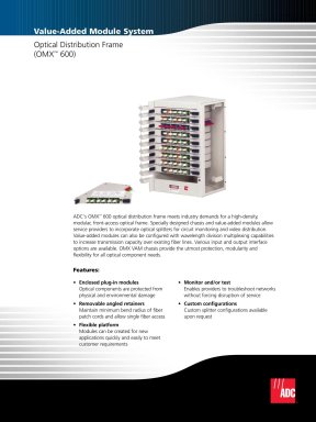 Tài liệu Value-Added Module System Optical Distribution Frame (OMX™ 600) pptx