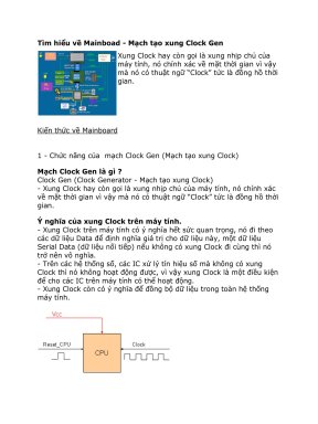 Tài liệu Tìm hiểu về Mainboad - Mạch tạo xung Clock Gen pptx