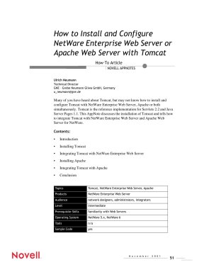 Tài liệu How to Install and Configure NetWare Enterprise Web Server or Apache Web Server with ...