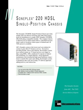 Tài liệu SONEPLEX 220 HDSL SINGLE -POSITION CHASSIS doc