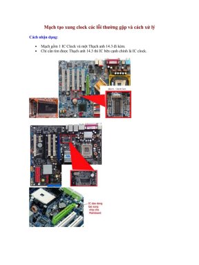 Tài liệu Mạch tạo xung clock các lỗi thường gặp và cách xử lý pdf
