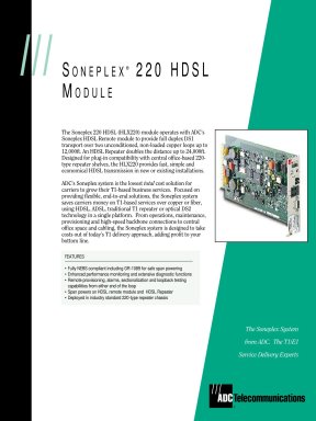 Tài liệu SONEPLEX 220 HDSL MODULE ppt