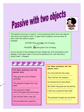 passive with two objects