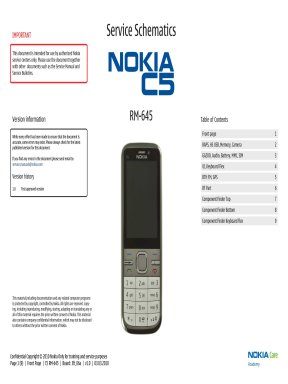 Nokia c5 00 RM645 schematics v1 0