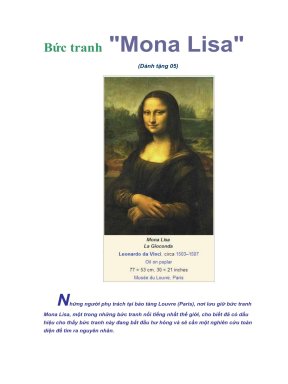 Vài nét về bức tranh "Mona Lisa"