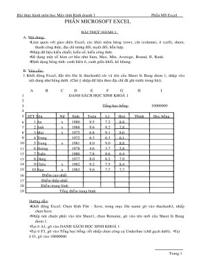 Bai tap thuc hanh Excel