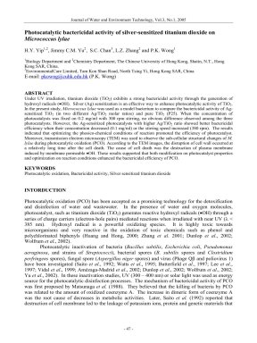 Photocatalytic bactericidal activity of silver-sensitized titanium ...