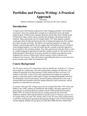 Portfolios and Process Writing.doc