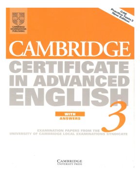 Cambridge certificate in advanced english 3