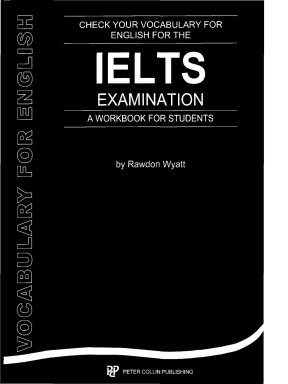 Check your vocabulary for the IELTS examination