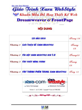 Giáo trình Xara Webstyle