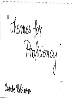 Themes for proficiency - Carol Robinson