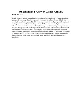 Question and Answer Game Activity.doc