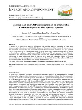 Cooling load and COP optimization of an irreversible Carnot ...