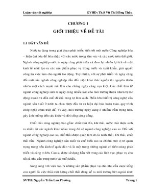Giải pháp kiểm soát ô nhiễm môi trường theo quan điểm sản xuất sạch hơn ...