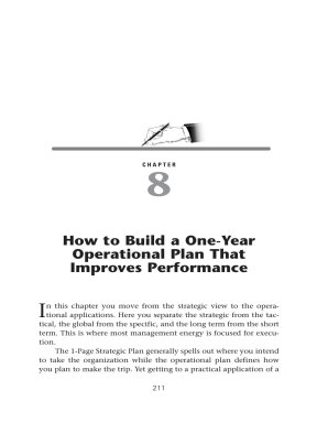 How to Build a One-Year Operational Plan That Improves Performance