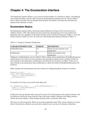 The Enumeration Interface