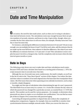 Date and Time Manipulation