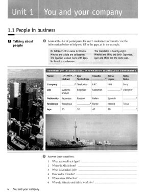 Oxford University Press Business Basics Workbook_YOU AND YOUR COMPANY