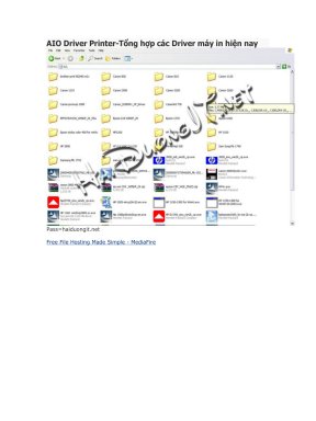 AIO Driver Printer-Tổng hợp các Driver máy in hiện nay