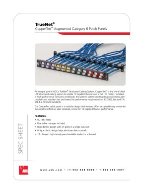 ADC KRONE - Datasheet - Cat 6A - Patch Panel - No metal (New Gen)