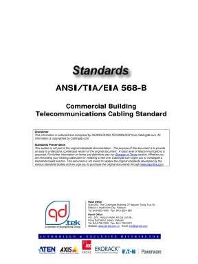 Cabling Standard - TIA 568 B - Commercial Building Telecommunications ...