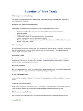 Benefits of free trade