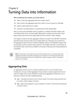 Turning Data into Information