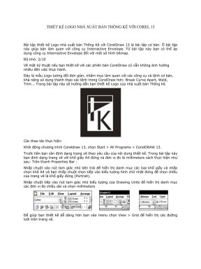 Thiết kế Logo nhà xuất bản thống kê với Corel 13